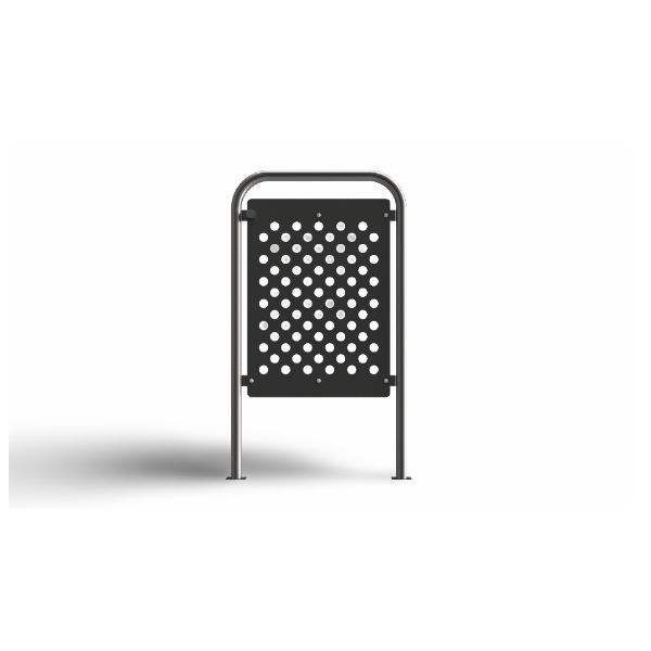 Door Protection Hoop - Perforated Infill Stainless Steel